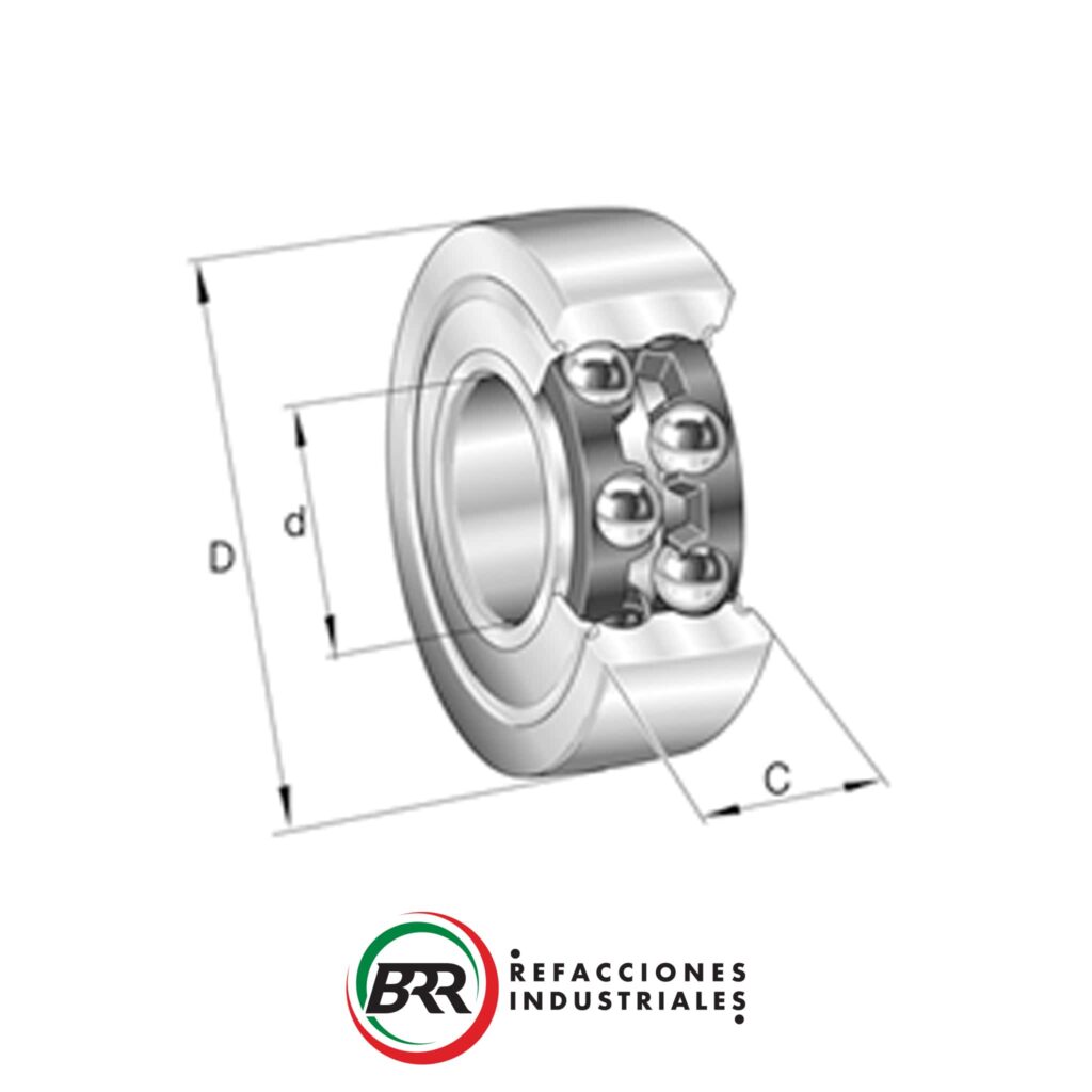 Rodamiento Rígido de Bolas 6204 - BRR Binasa